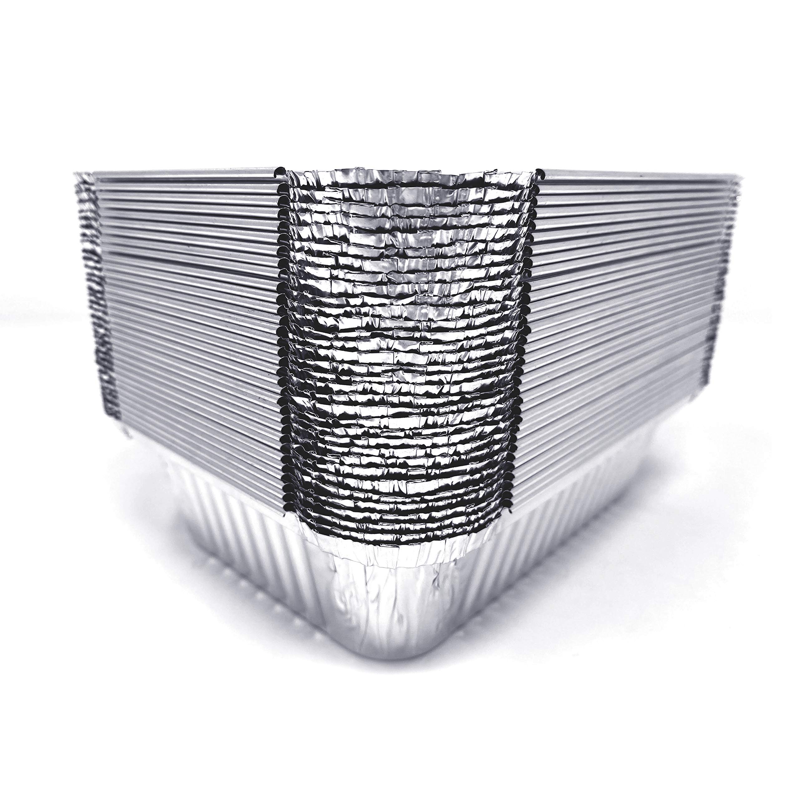 Fig & Leaf (480 Pack) Premium 1.5-LB Takeout Pans with Lids l Medium 7" x 5" x 2" l Heavy Duty Disposable Aluminum Foil for Catering Party Meal Prep Freezer Drip Pans BBQ Potluck Holidays
