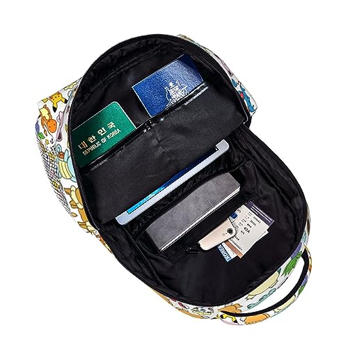 Cartoon Backpack Unisex Casual Durable Waterproof Daypack Personalized Laptop Bags Travel Work Sports Backpack for Men Women