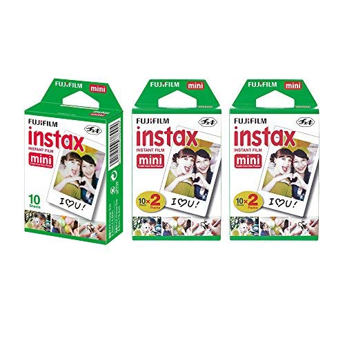 Fujifilm Instax Mini Instant Film, (Total 50 Shots) for Fuji Mini 7s 8 9 11 25 70 90 50s 300 Camera SP-1 SP-2 Printer