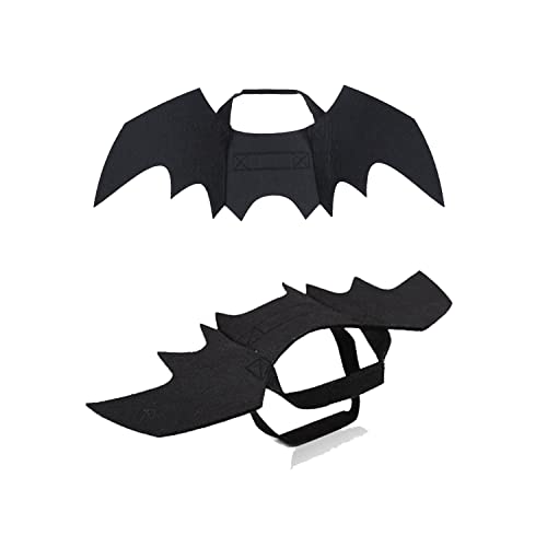Pet Dog Cat Bat Wings Halloween Party Decoration Cosplay Bat Costume(Black, One Size)