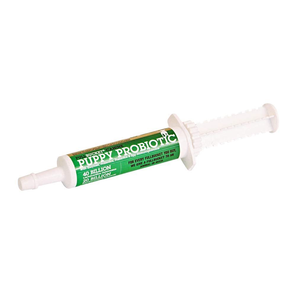 FullBucket Puppy Probiotic Paste with 60 Billion Probiotic CFUs, Enzymes, Prebiotics and Egg Immunoglobulins for Urgent Care, 32.5 mL Tube