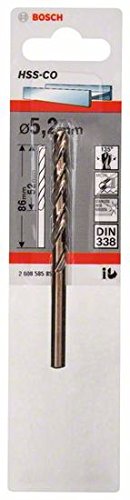 Bosch 2608585853 Metal Drill Bit Hss-Co 5, 2mmx52mmx3.39In