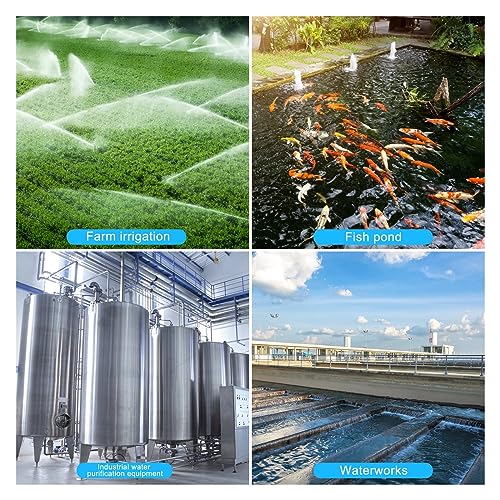Flow Control Meter DN25-DN80 Water Flow Meter, LCD Digital Display Flowmeter, PVC Pipe Liquid Water for Farm Garden Irrigation Used in Petroleum,Food, Etc.(DN50 Without Cable)