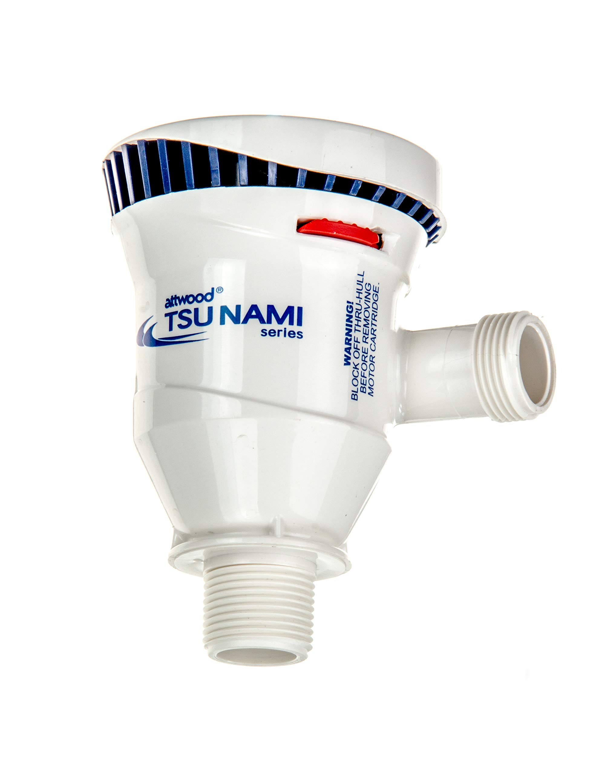 attwood 4653-7 Tsunami Series 800 GPH Fully Submersible Aerator Pump, White Finish, One Size