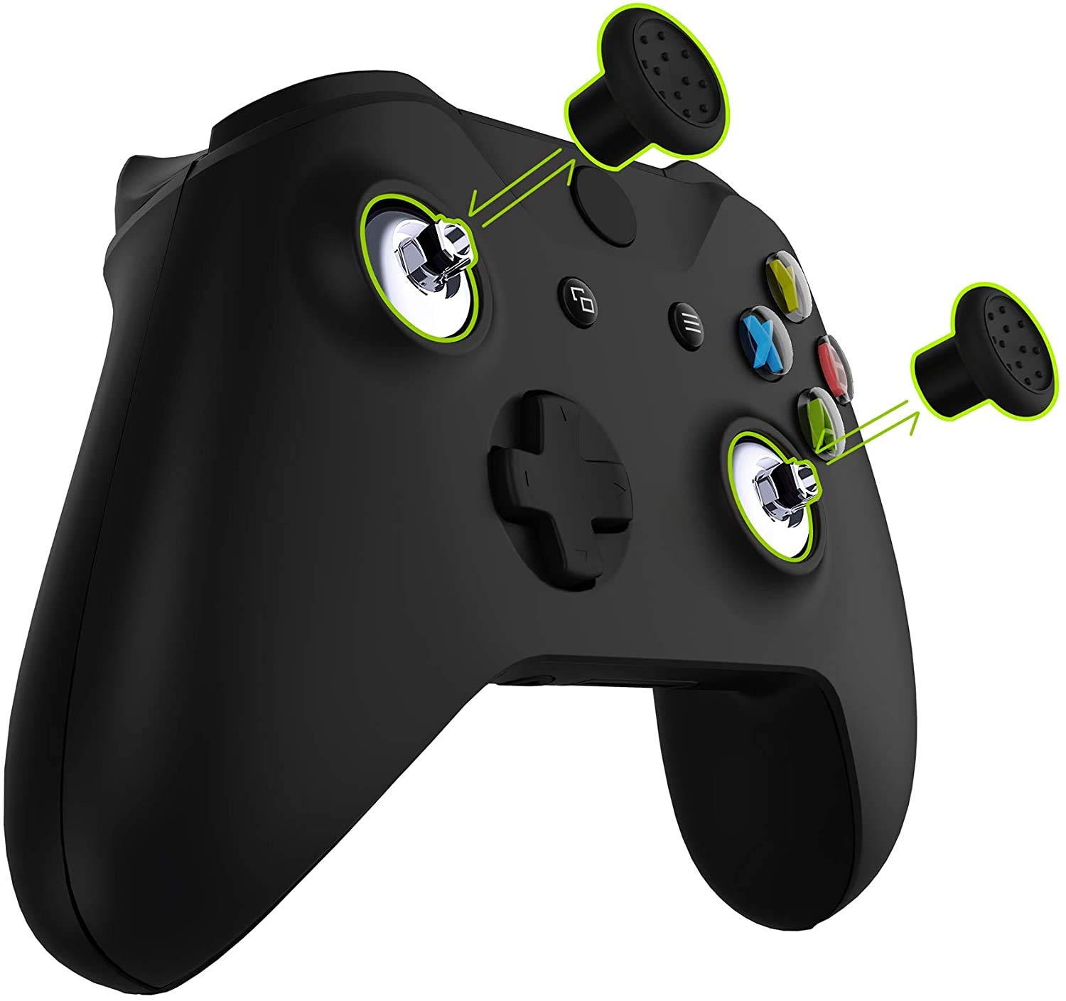 Replacement Thumbsticks for Xbox One/ PS4 Original Controllers, (8 Pcs)Black Analog Thumb Joysticks for Xbox One S ,T8 T6 Repair Screwdriver Kit for Xbox One Controller