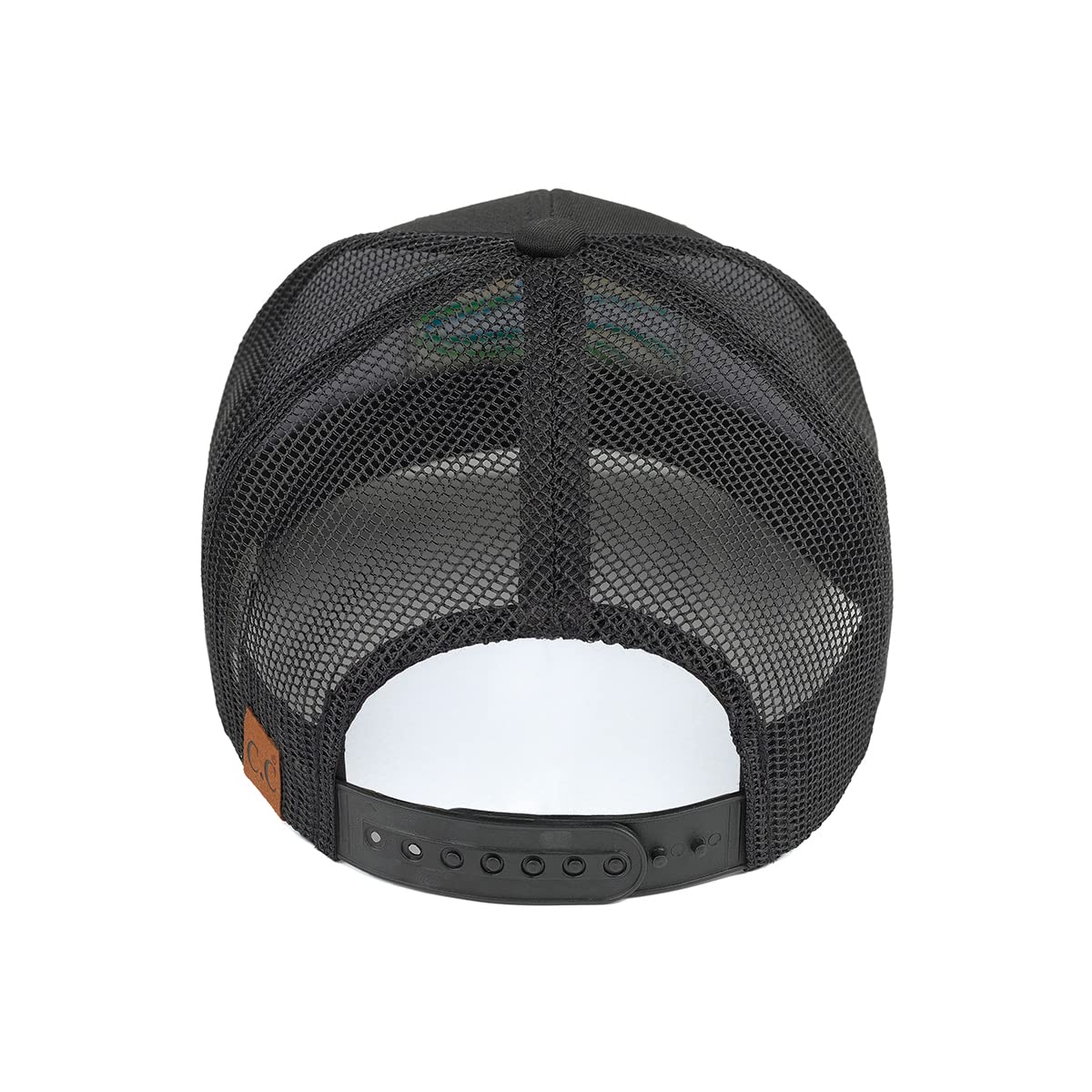 CC Everyday Distressed Trucker Mesh Summer Vented Baseball Sun Cap Hat (American Flag Camo Gray)