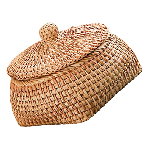 Cabilock Tv Simple Baskets Rattan Basket Holder Cosmetic Vegetable Makeup Lid Shelf Water Shoes Brown Clo Snack for Cube Rustic Hand Serving Organizing Toys Organizer Rectangular Clothes