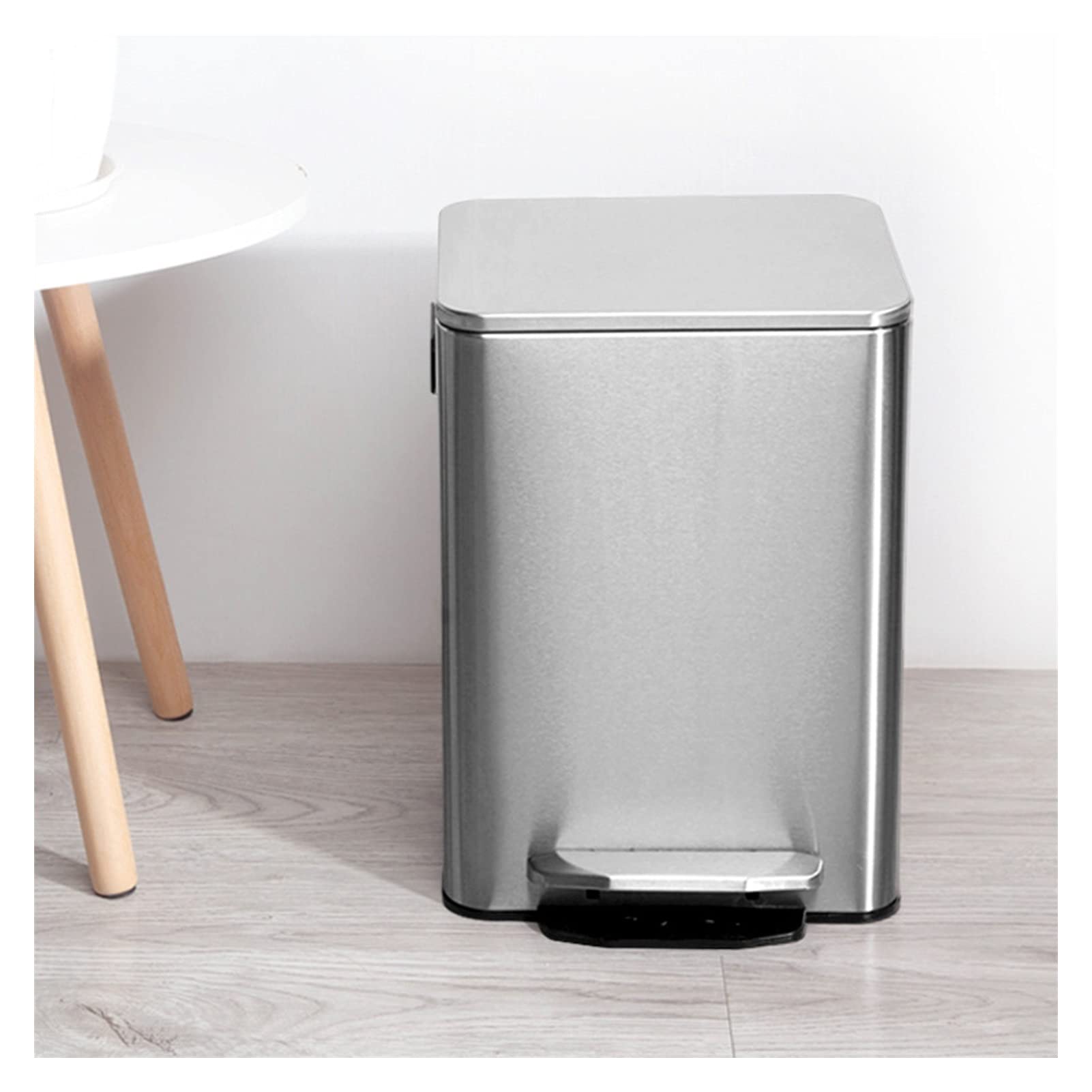 DYPASA Garbage Recycling Bin Metal Pedal Bin,Step Trash Can Trash Bin,Kitchen Trash Can with Lid,for Patios, Kitchens, and Outdoor Entertaining Kitchen Trash Can (Color : Gold)