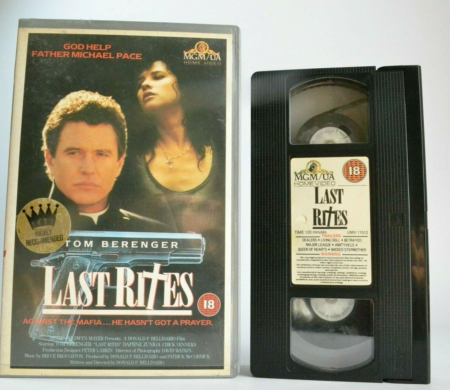 Last Rites - Mafia Crime Syndicate - Thriller - Large Box - Tom Berenger - VHS