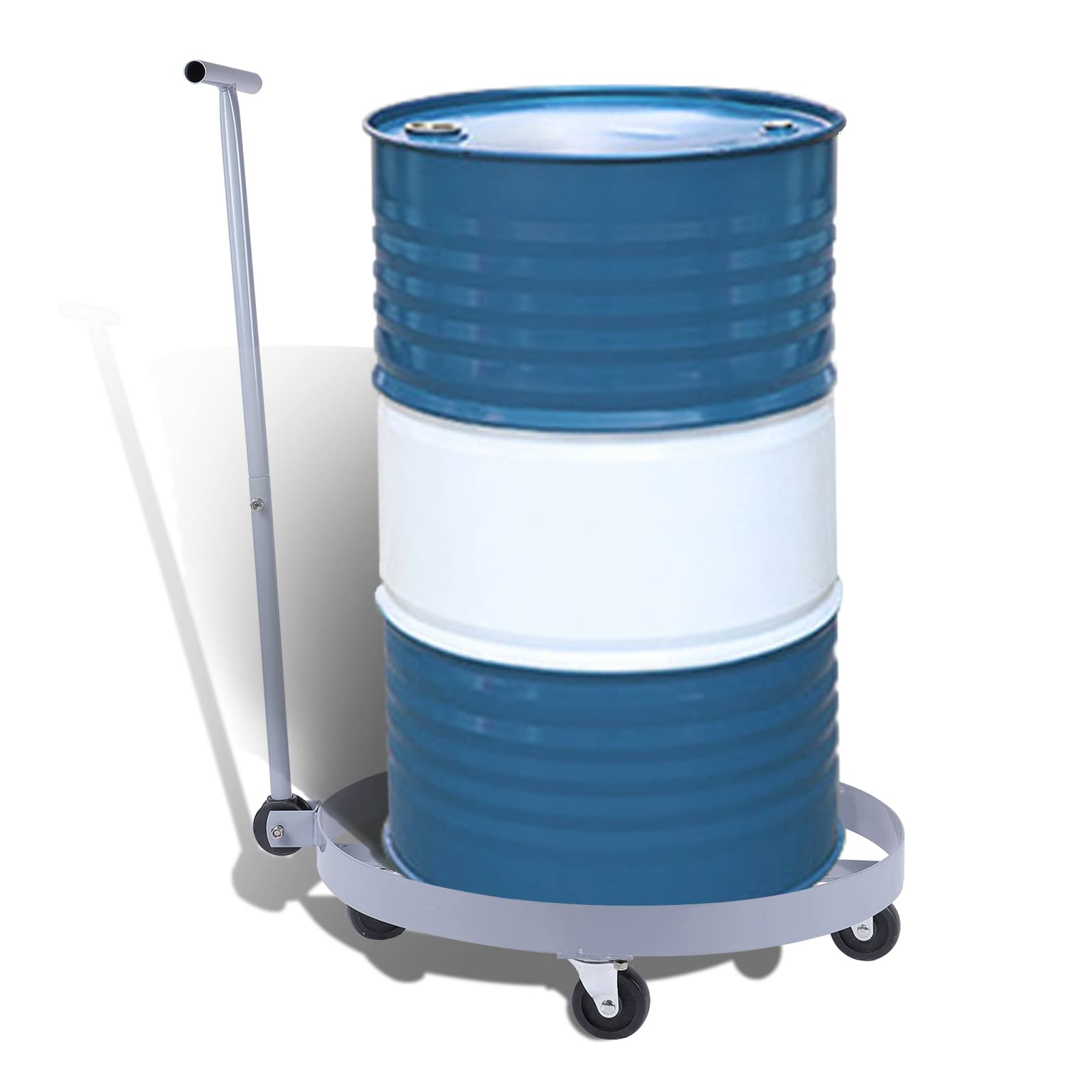 Bucket Dolly Heavy Duty Smooth Rolling Cart 360°Rotation Handle Swing Up and Down (Gray)