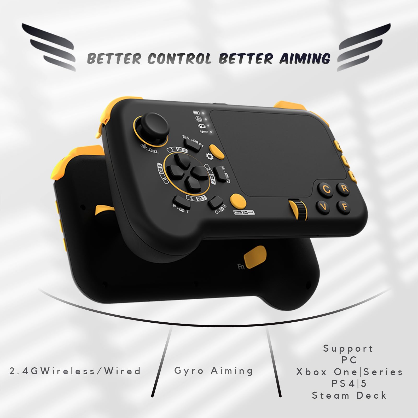 DarkWalker ShotPad FPS Touchpad Game Controller for PS5 / PS4 / PC/Steam/Xbox One/Xbox Series S|X