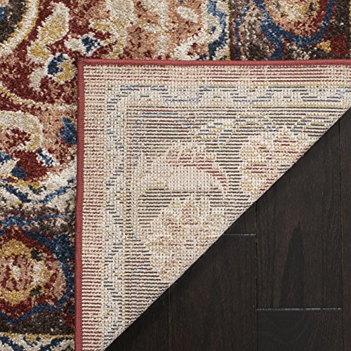 SAFAVIEH Bijar Collection 4' x 6' Brown / Rust BIJ648D Traditional Oriental Distressed Non-Shedding Living Room Bedroom Accent Rug