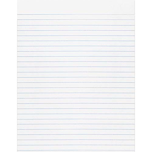 Pacon Composition Paper, 8.5 X 11, Wide/legal Rule, 500/pack,White