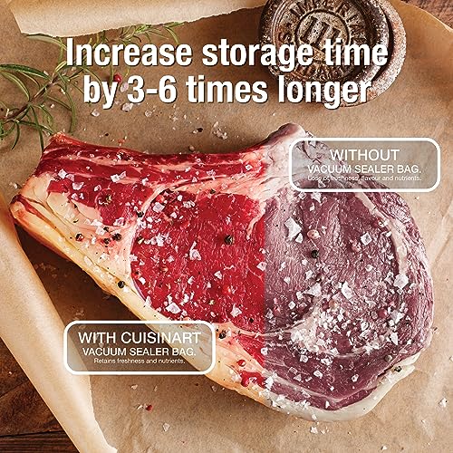 Cuisinart Universal BIODEGRADEABLE Vacuum Food Saver Sealer Bags (VSB-BD82C), 2-Pack, 8" inch x 10β ft. Rolls, BPA Free, Microwave & Freezer Safe, Keep Food Fresh Longer