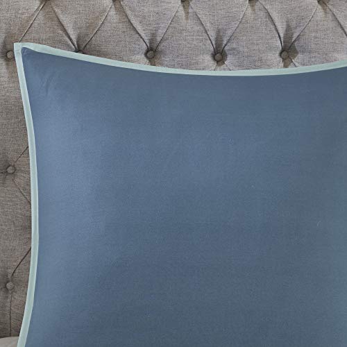 Madison Park Season Set, Matching Bed Skirt, Decorative-Pillows, Queen(90"x90"), Isla, Floral Medallion Blue 8 Piece
