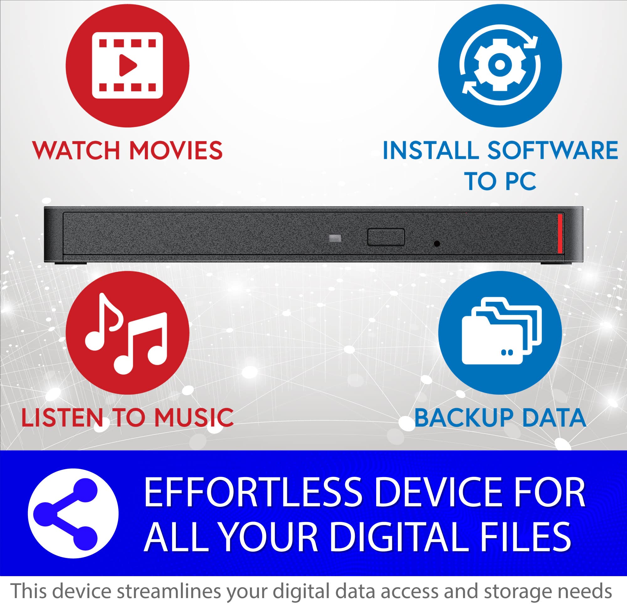 BUFFALO MediaStation 6X Portable Type-C USB 3.2 (Gen 1) Blu-ray Drive/External, Plays and Burns Blu-Rays, DVDs, and CDs. Compatible with PC/Mac Laptops and Desktops.