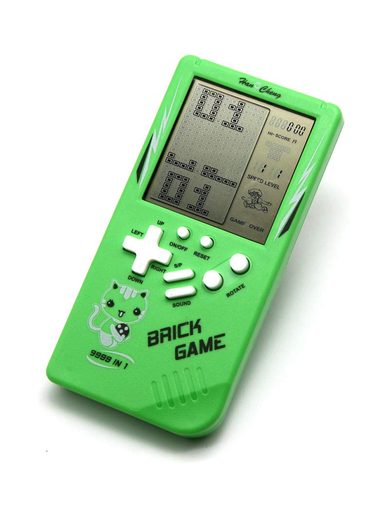 Retro Big Screen Brick Game Console 9999 in 1 Tank/Racing/Shooting Casual Puzzle Game Adjustable Difficulty and Speed Small and Easy to Carry Best Gifts