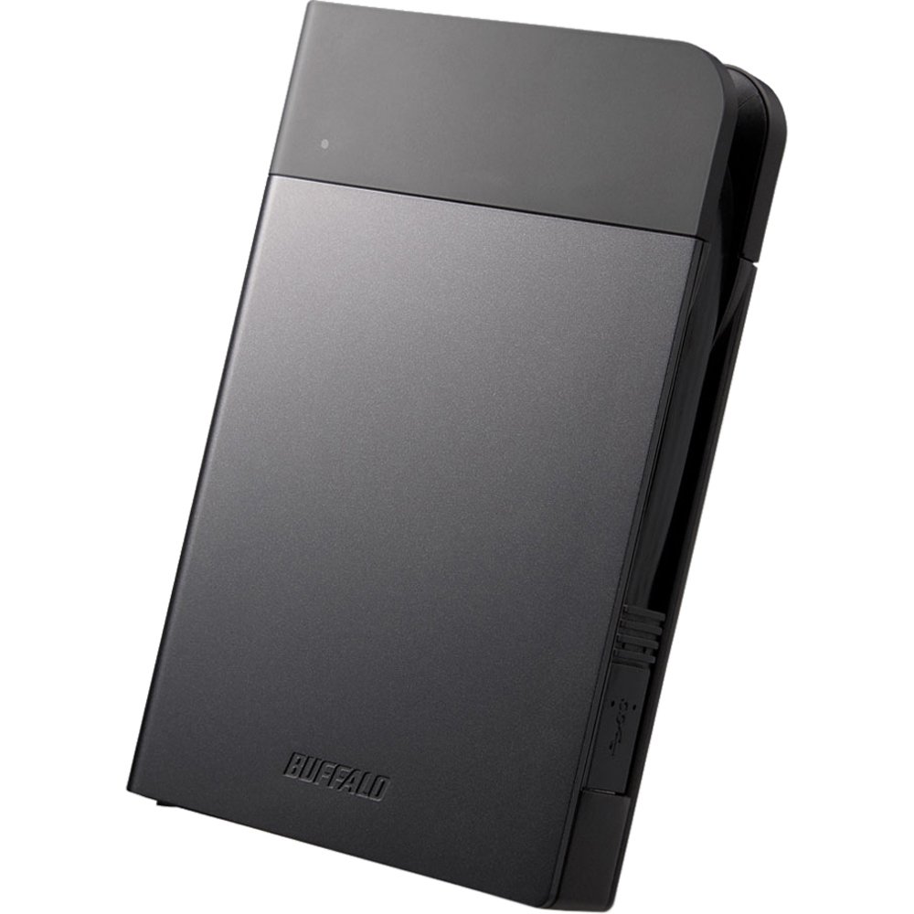 BUFFALO MiniStation Extreme NFC USB 3.0 2 TB Rugged Portable Hard Drive (HD-PZN2.0U3B),Black (Renewed)