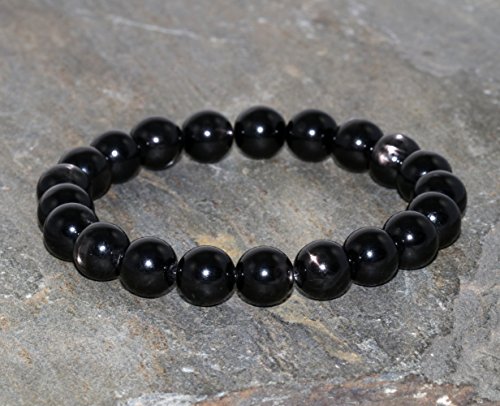 Hypersthene Bracelet Handmade Grade AAA 8mm Black Shiller Enstatite Beaded Gemstone Bracelet Memory Bracelet Jewelry Gift Bracelet Stacking