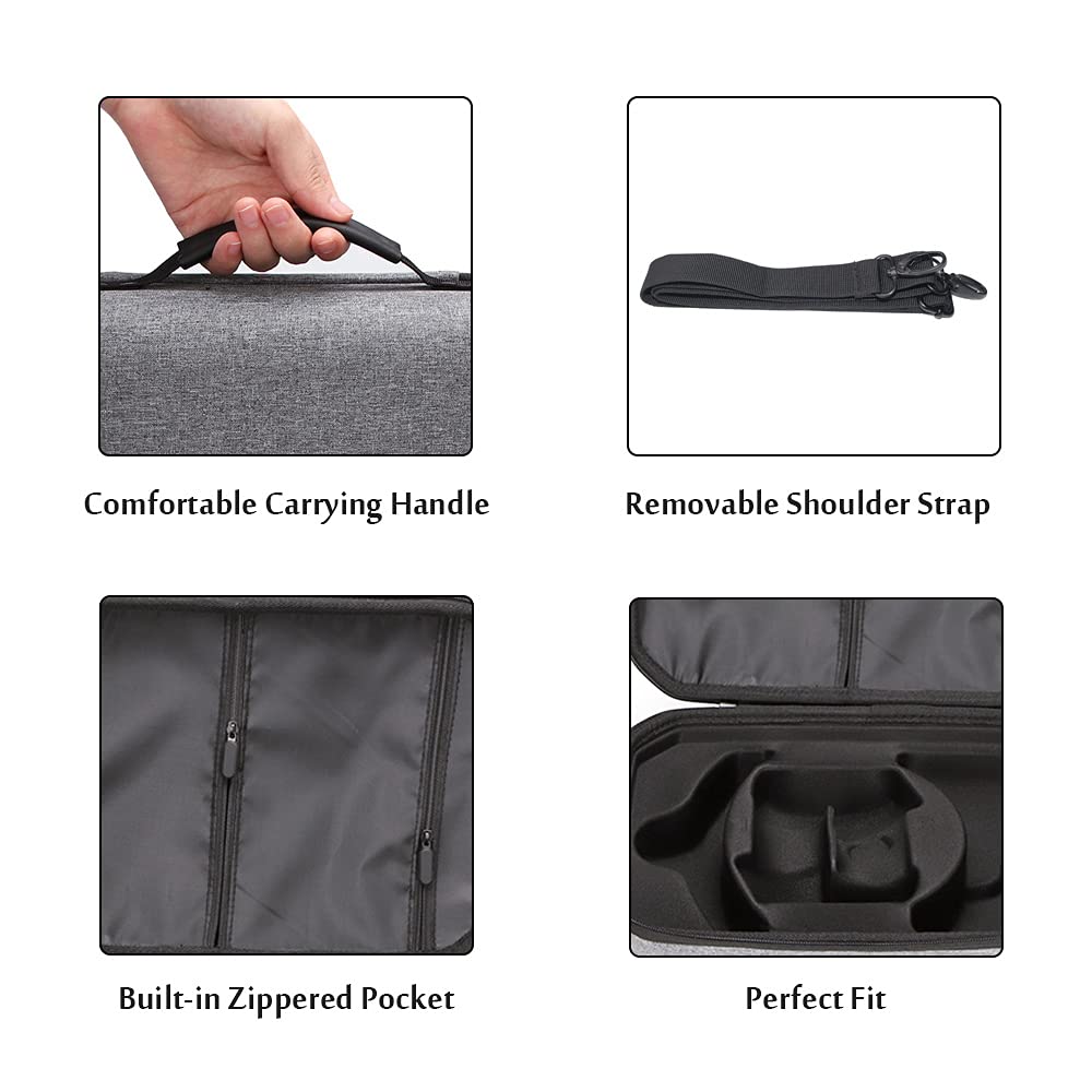 Carrying Case Compatible with Quest 2, VR Headset and Controller Shockproof Portable Travel Storage Case, Suitable for Official Elite Strap(Hand Strap and Shoulder Strap)