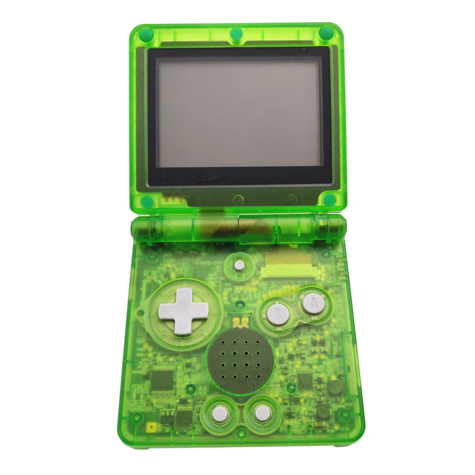 Meijunter Replacement Transparent Clear Full Housing Shell Case Repair Parts Kit w/Lens&Screwdriver for Nintendo Gameboy Advance SP GBA SP Console
