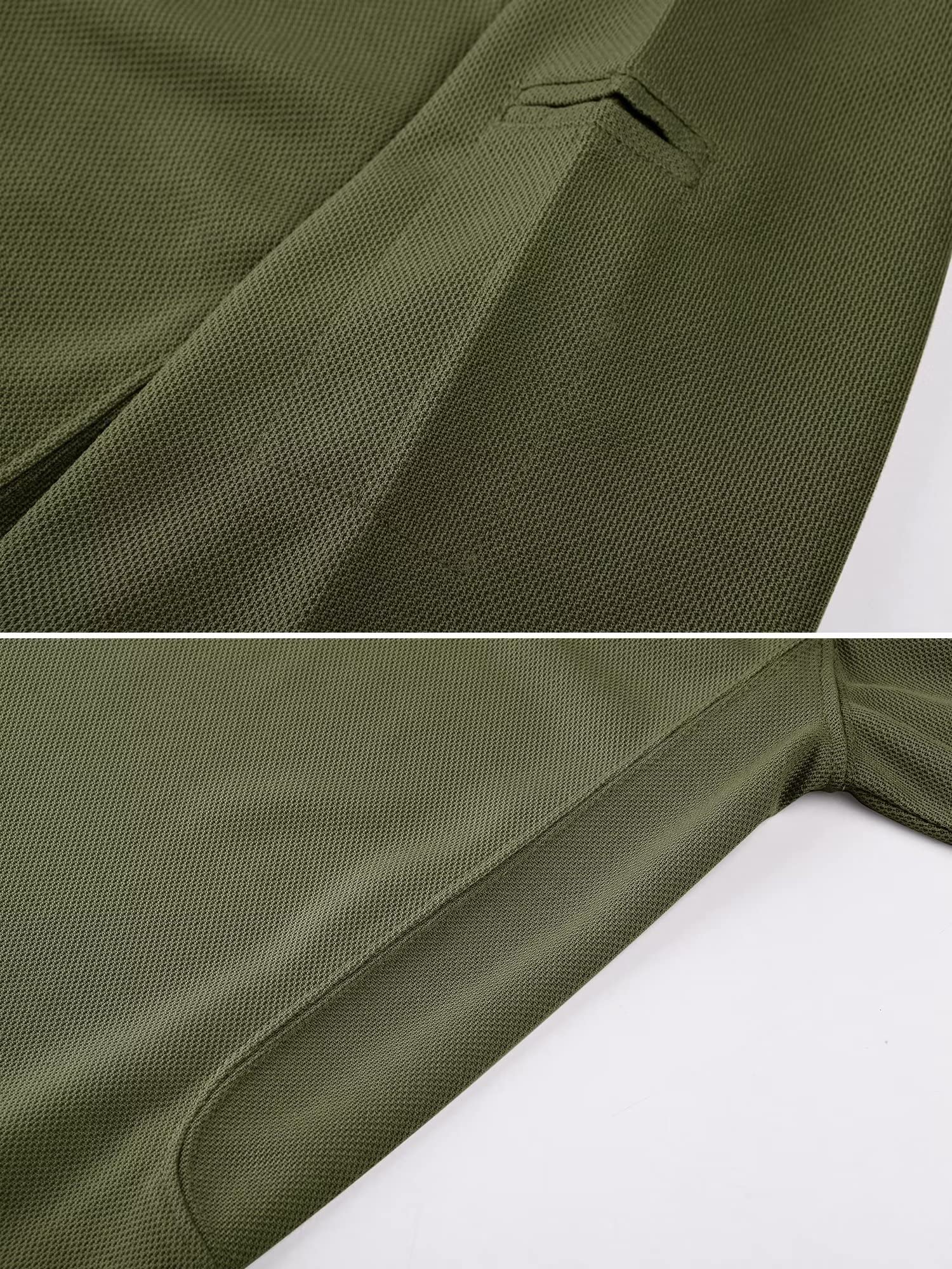 MAGCOMSEN Tactical Polo Shirts for Men Short Sleeve Summer Golf Shirts Casual Polo Shirt for Men Army Green S