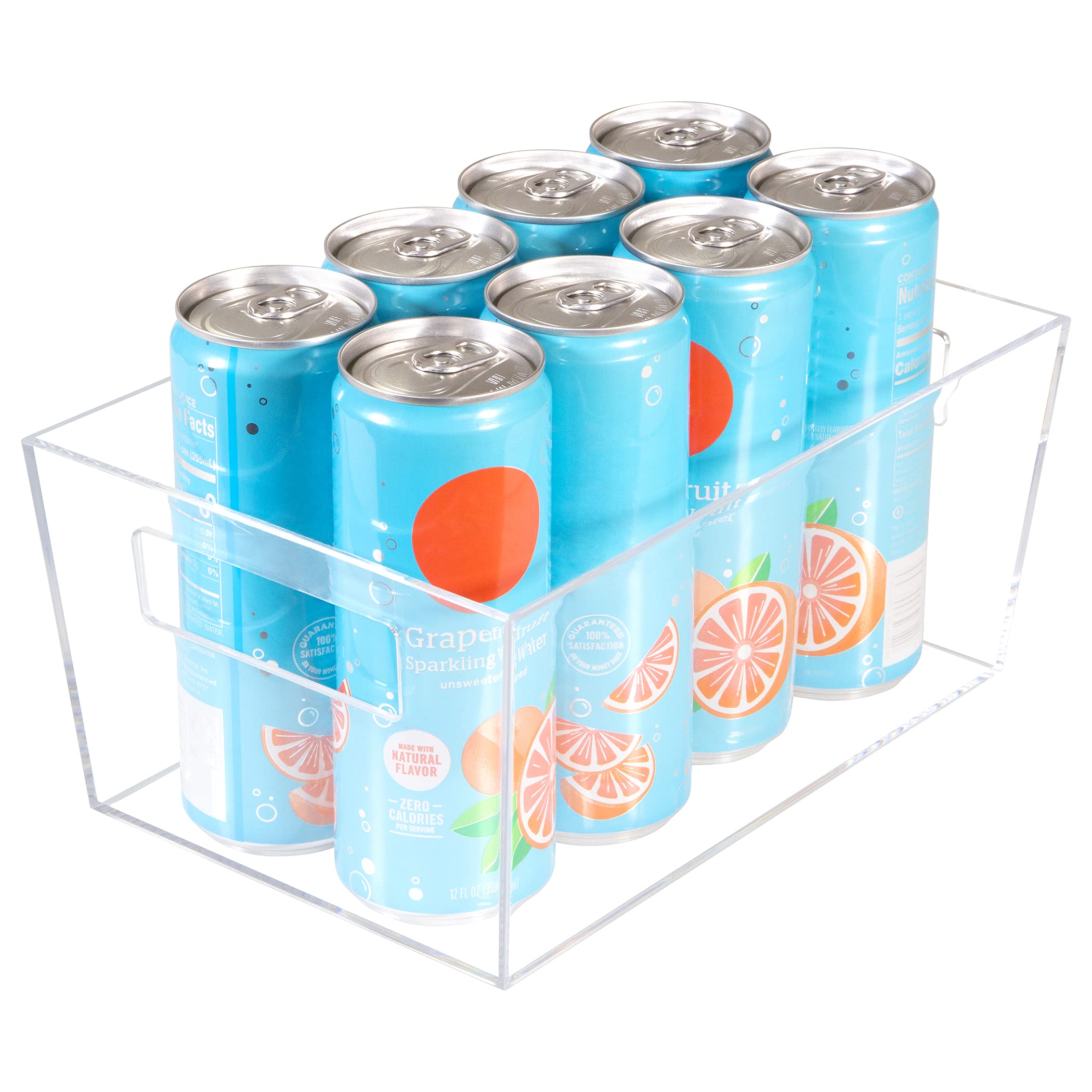 Richard Homewares Clear Plastic Storage Bins for Kitchen Cabinet, Pantry, Bathroom Organizer-Makeup Holder Closet Containers with Handles for Toys and Shoes. 10.1 x 6.81 x 4.64. Pack of 3
