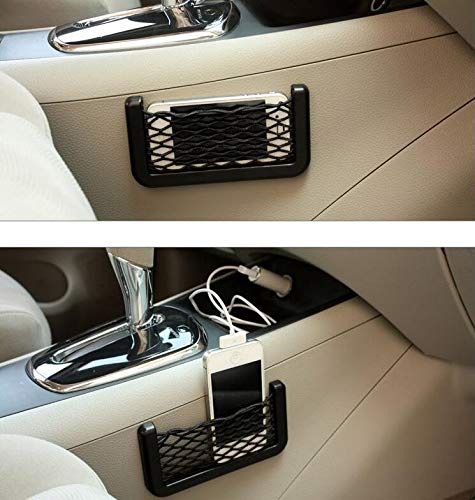Car String Bag Map Pocket Strong scalability Stickers Phone Holder Storage Organizers Net Car-styling Adhesion promoter For Jeep Toyota Ford BMW 2 Pcs