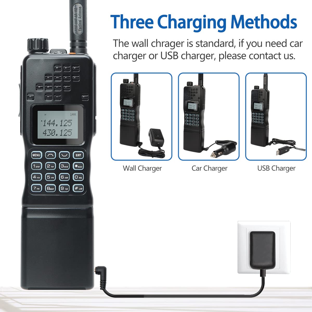 Baofeng AR-152 10W Military Grade ham Radio for Adults,Long Range Rechargeable Tactical Radio with Speaker Mic,18.89'' Tactical Antenna,Car Charger and USB Cable Full baofeng Accessories
