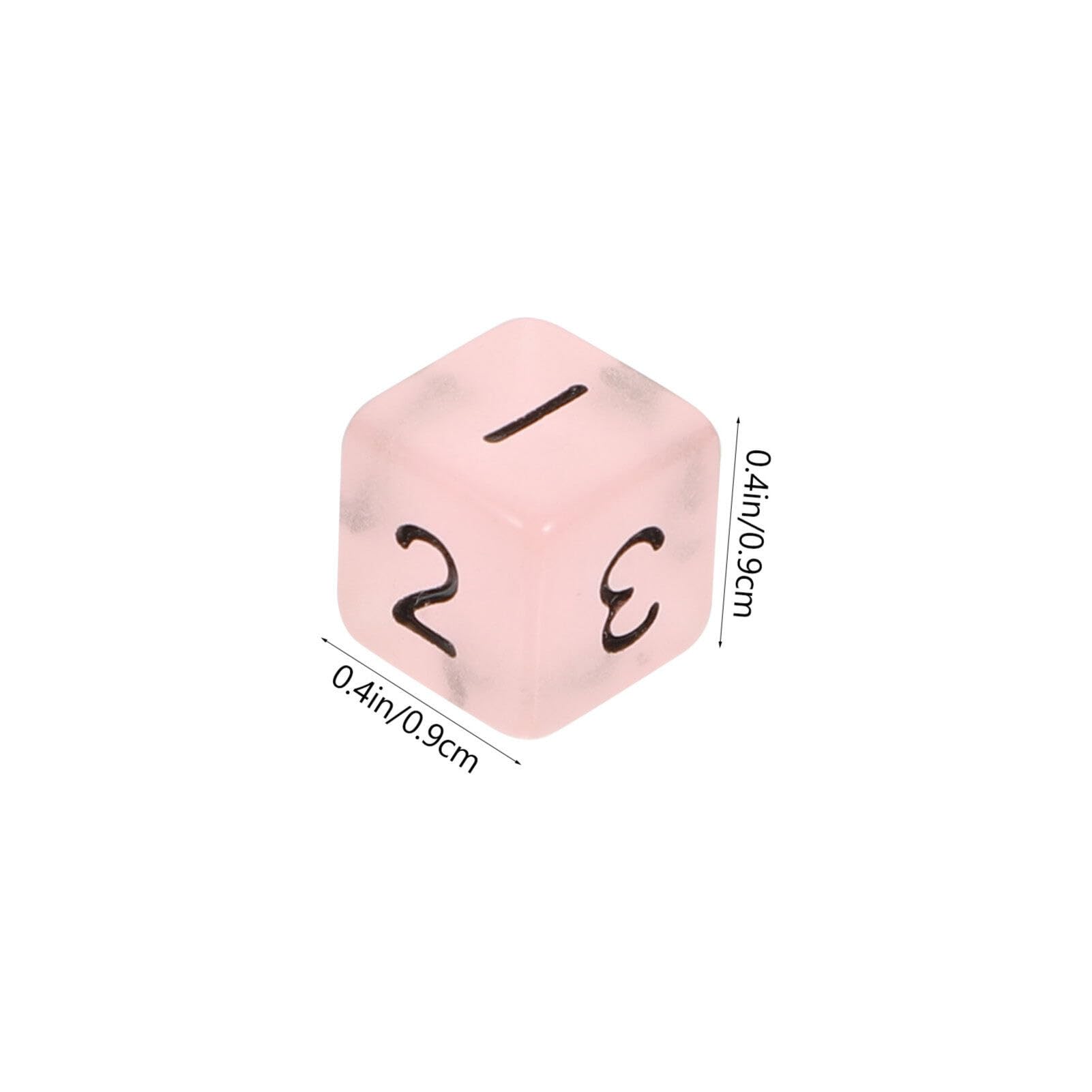 Uonlytech 7pcs Glow Mini Dice, 10mm Polyhedral Dice Glow in The Dark Luminous Dice Set for Playing Tabletop Roleplay Games (Pink)