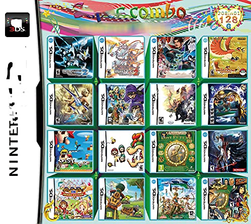 Peakfun 208 in 1 Game Cartridge Multicart,DS Pack Card Compilations, Fine Works Combo Multicart for Ninte-ndo DS, NDSL, NDSi, NDSi LLXL, 3DS, 3DSLLXL, New 3DS 2DS, 2DS LLXL (black)