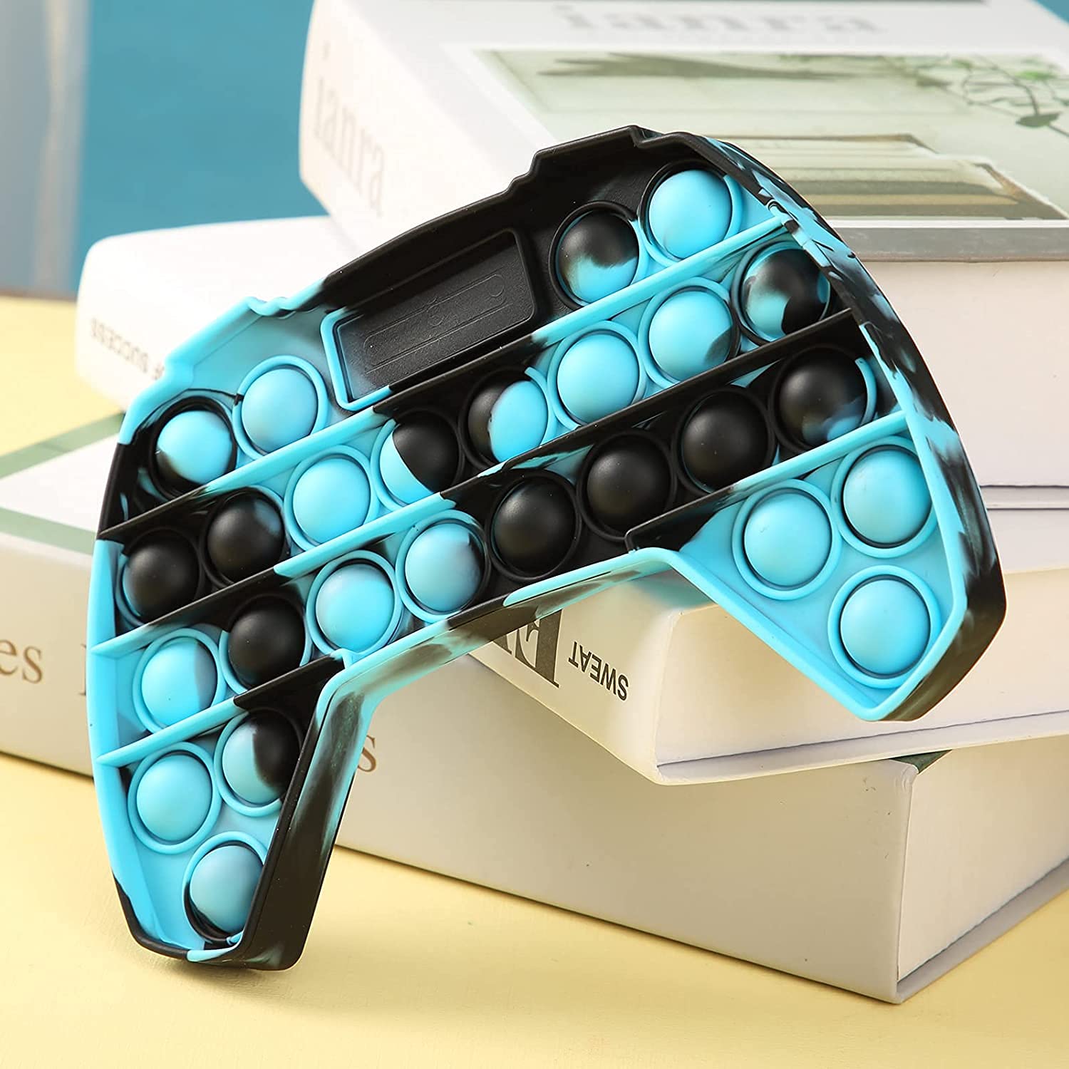 Pop it Game Controller pop Push Pull Fidget Toy Controller (3 Pack Green Pink Blue)