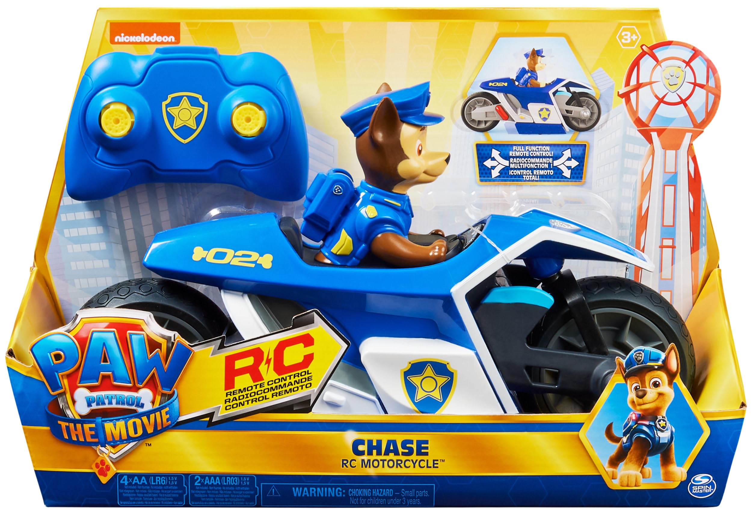Paw Patrol Spin Master 6061806 Chase RC Movie Motorcycle Toy