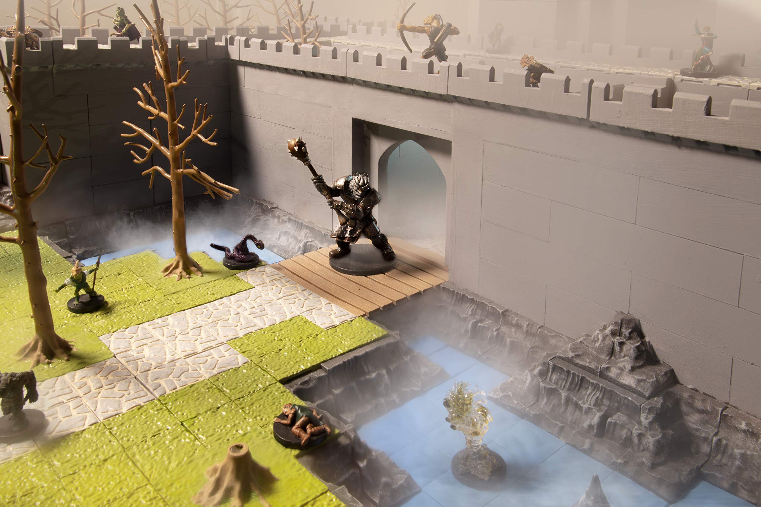 Monster Adventure Terrain- 50pc Grass Tile Expansion Pack- Hand-Painted 1x1 -Tile Set- Easy Snap Creates Amazing Tabletop Terrain in Minute- Customize Your D&D and Pathfinder Dungeons Your Way