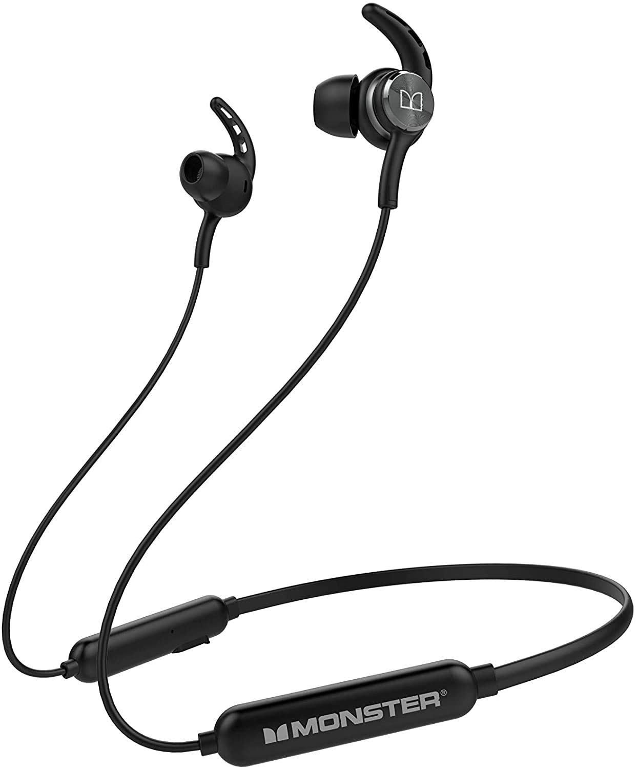 Monster iSport Spirit, Wireless Headphones, Bluetooth 5.0 Headphone, Built-in Mic, 8-10 Hours Playtime, HD Bass Stereo Wireless Sport Earbuds, Magnetic Connection for Sports