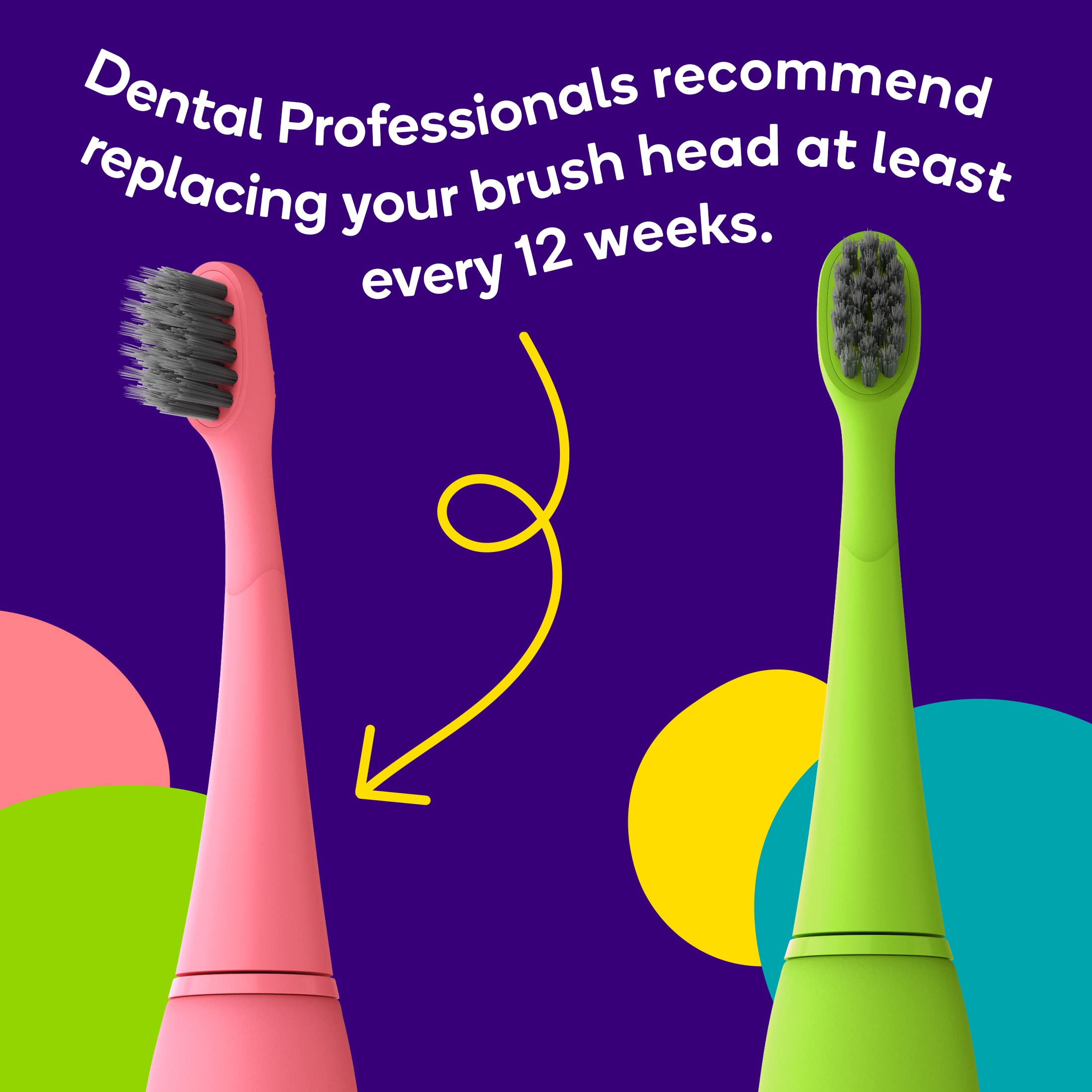 CoComelon x BURSTkids Kids Electric Toothbrush Bundle with 4 Replacement Heads - Soft Bristle Kid & Toddler Toothbrush, Ages 2+ - JJ Green