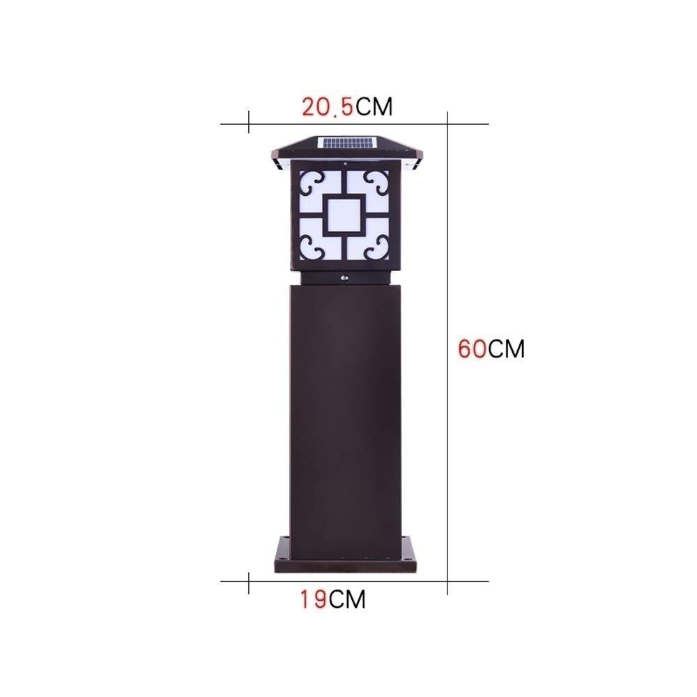 ZMY Vintage Acrylic Lampshade Pillar Lighting Retro Anti-Rust LED Outdoor Column Lamp Waterproof Garden Post Light Lawn Landscape Door Home Park Pathway Illumination