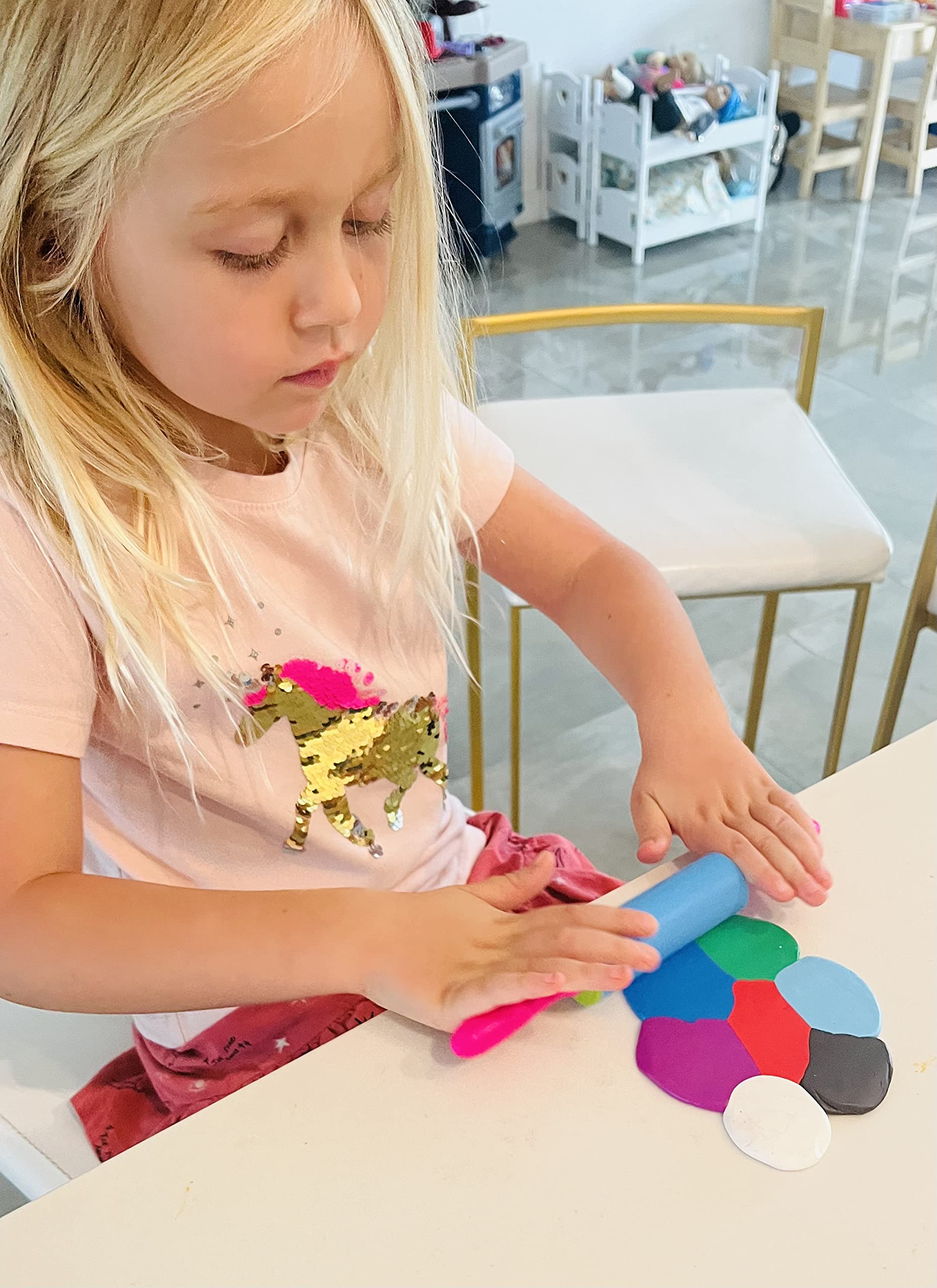 Peachy Keen Crafts Craft Sets for Kids Ages 5 and Up - Make Your Own Clay Hand Print Bowl - Includes Multicolor Clay, Cutting Tool, and Roller - Kid Craft Kit to Make Up to 3 Bowls