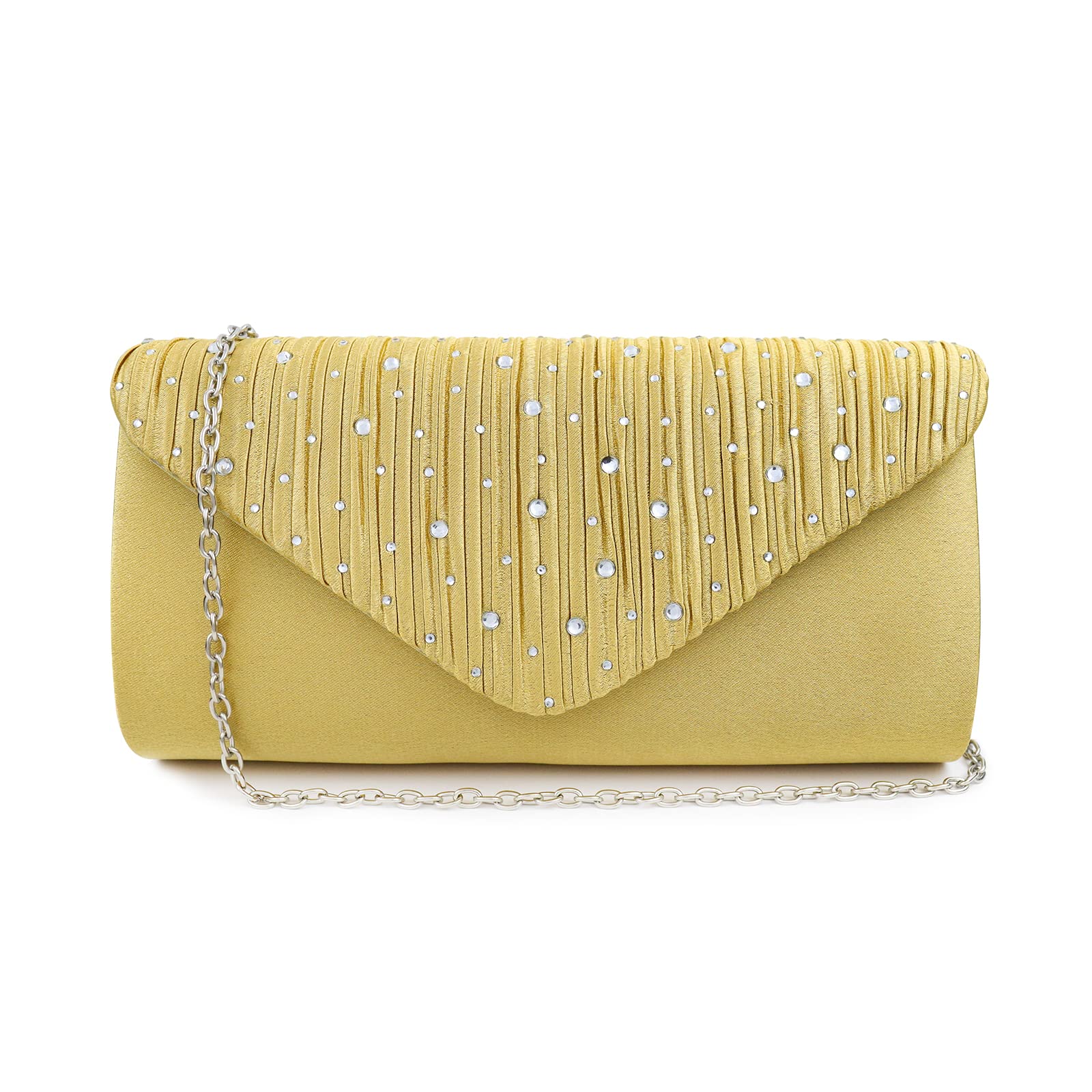Bellawish Silver Clutch Purses for Women Wedding Bridal Evening Clutch Handbag for Party Prom, 011
