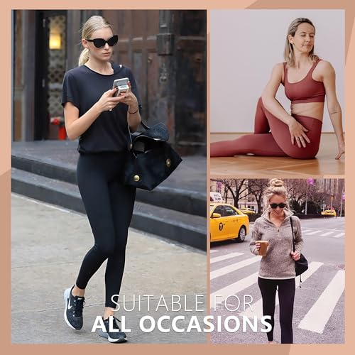 Blisset 3 Pack High Waisted Leggings for Women-Soft Athletic Tummy Control Pants for Running Yoga Workout Reg & Plus Size