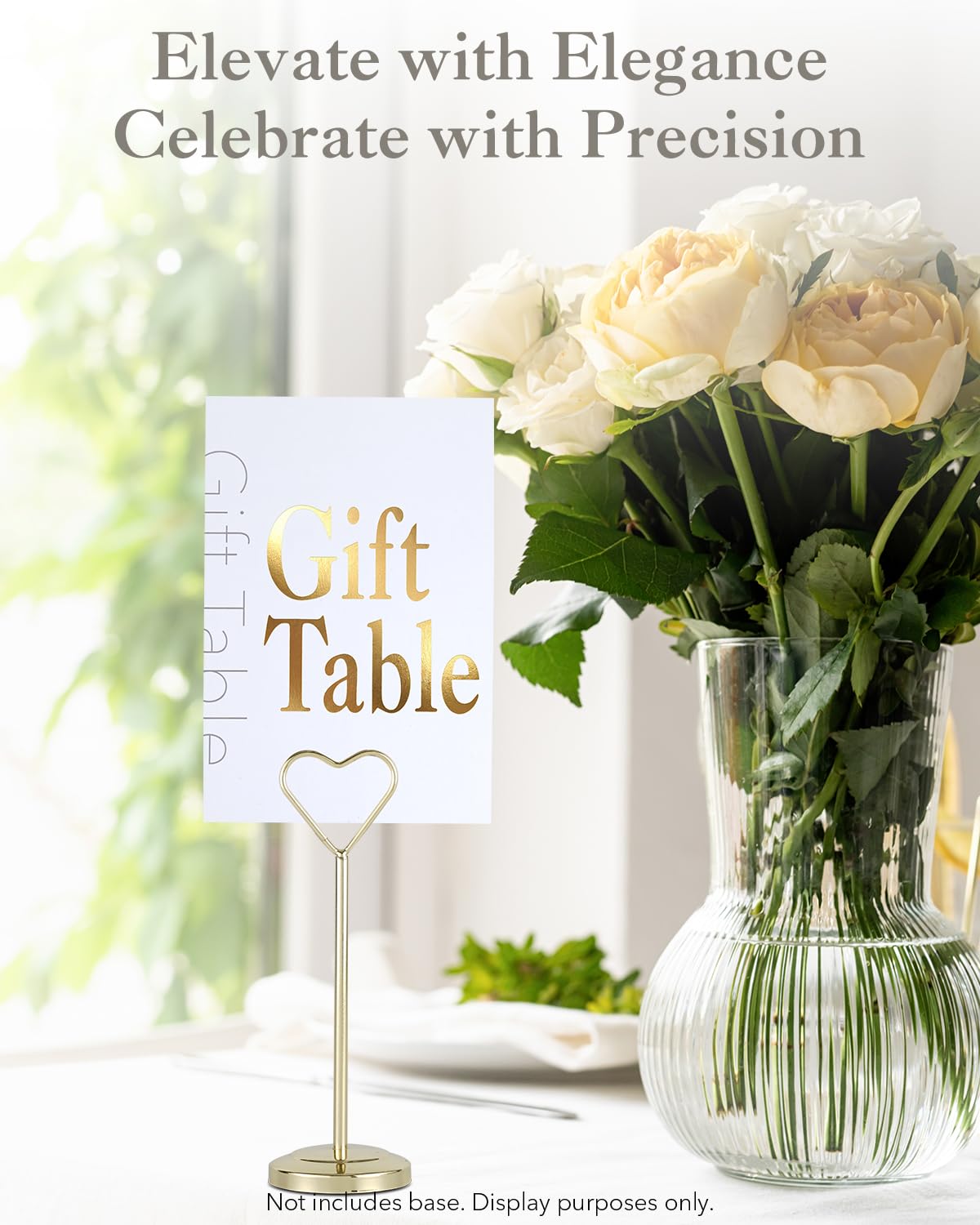 ElegaAura 32 Pcs Wedding Table Numbers, Gold Table Numbers for Wedding Reception, Double Sided Foil Number Cards 1-30 + Head & Gift Table, 4x6 in Table Signs for Restaurant, Baby Shower, Party, Event