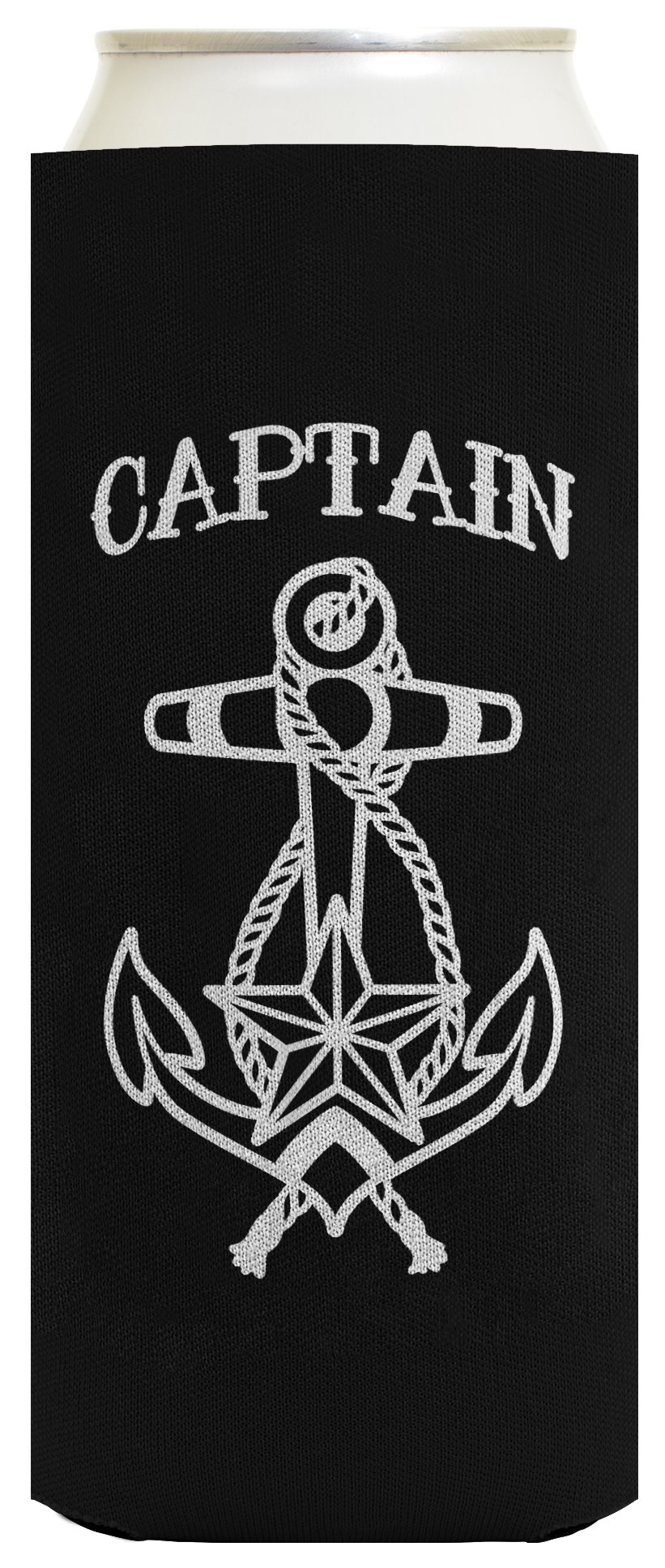 Captain First Mate Can Coolers Nautical Sailing Couples Gift 2 Pack Ultra Slim Can Coolie Energy Drink Coolers Black Magenta
