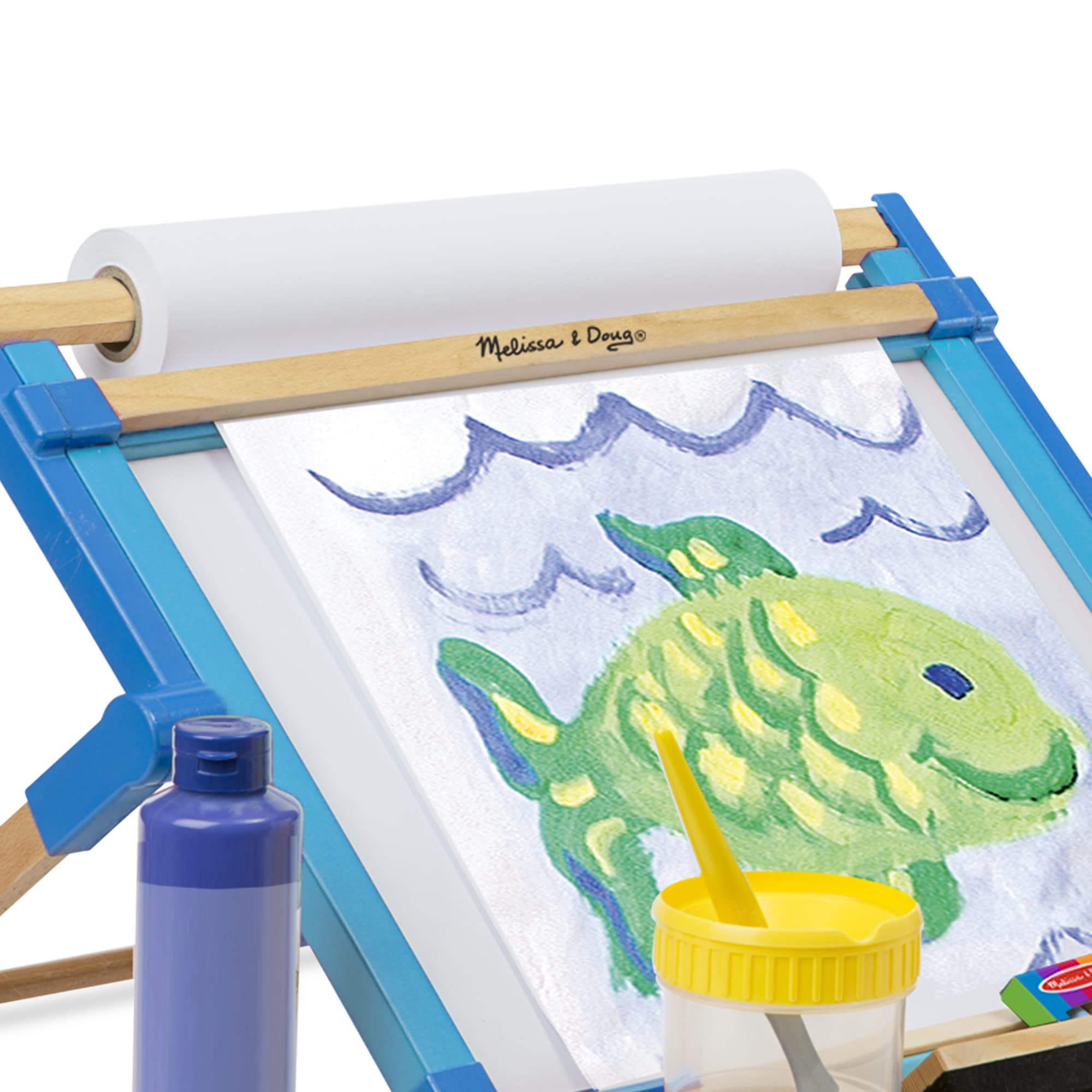 Melissa & Doug Wooden Double-Sided Tabletop Easel, Arts, Crafts, Pretend Play, 3+, Multicolor, 44.45 cm H x 52.705 cm W x 6.985 cm L