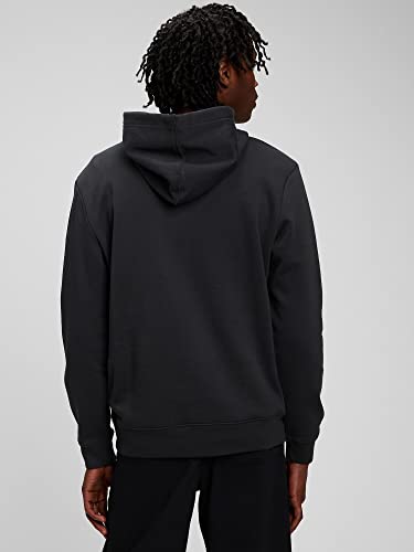 GAP mens Logo Fleece Hoodie Sweatshirt, Moonless Night, X-Small US