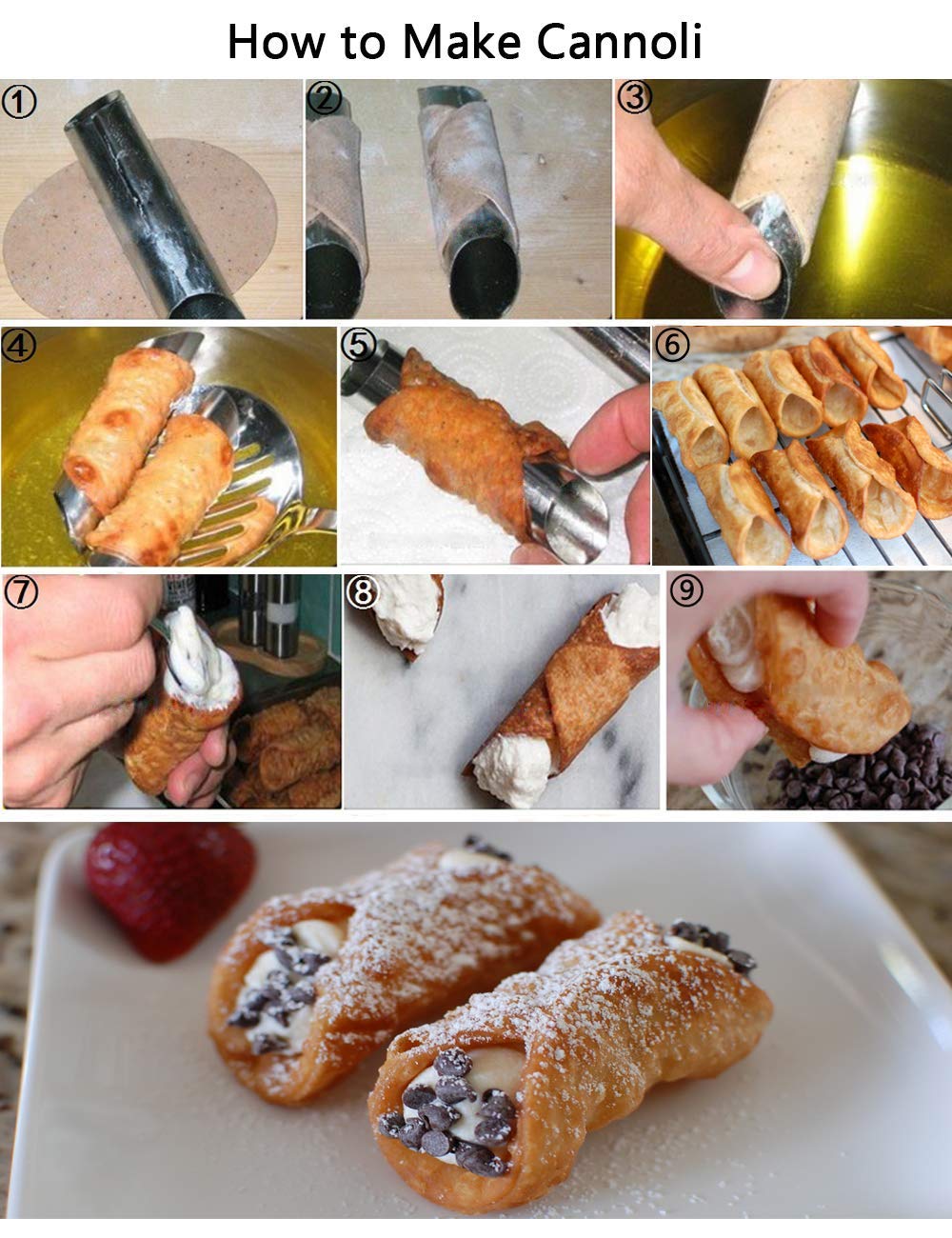 Cream Horn Molds, 21 pcs Moulds Stainless Steel Cannoli Form Tubes Cream Roll Mold Screw Croissant Mold Cone Tubular Shaped Mold for Cannoli Tubes Croissant Baking Forms Mould with Cleaning Brush