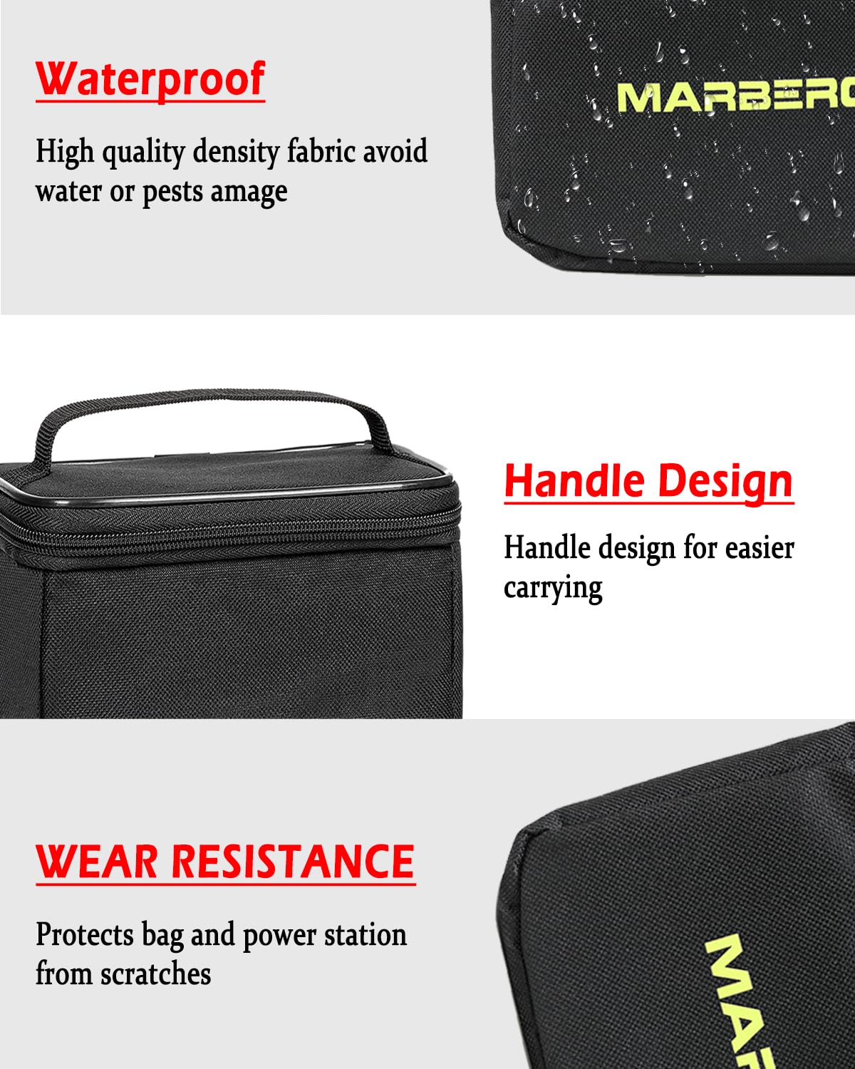 Carrying Case for M82 M82MAX Portable Power Station Carrying Bag Water Resistant Easy to Carry Exclusive for MARBERO
