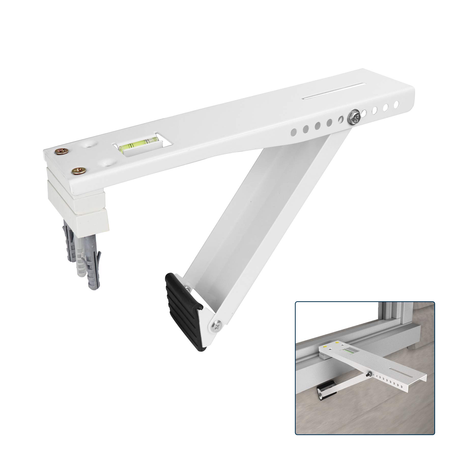 Pearwow Window Air Conditioner Support Bracket, 85 lbs Light Duty Air Conditioner Support Bracket,Universal Window AC Bracket,Designed for AC Unit 5,000 to 10,000 BTU