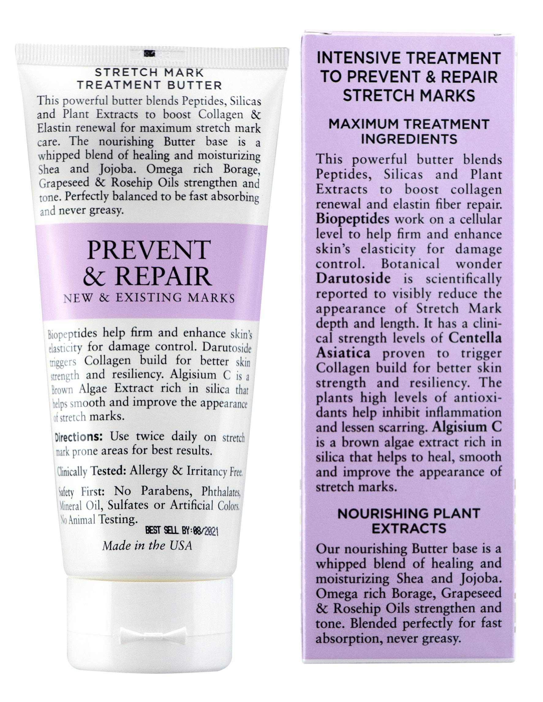 Basq NYC Intensive Treatment Stretch Mark Butter Tube- Treat Stretch Marks & Scars- Pregnancy Safe with Shea Butter