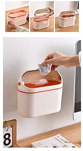 Garbage Container Trash Can Garbage Bin Bedroom Bin Rubbish Basket for Home Office Kitchen Bath Garbage Can/Blue (Color : Blue)