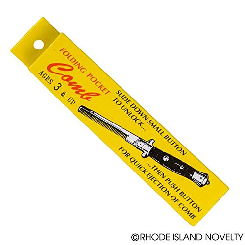 Rhode Island Novelty 9 Inch Stainless Steel Switch-Blade Combs Pack of 2